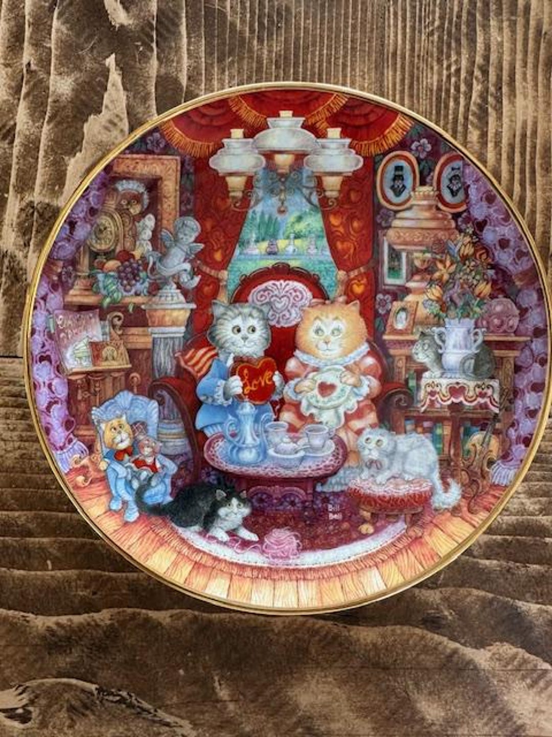 Whisker Wuv by Bill Bell Collector Plate - Etsy