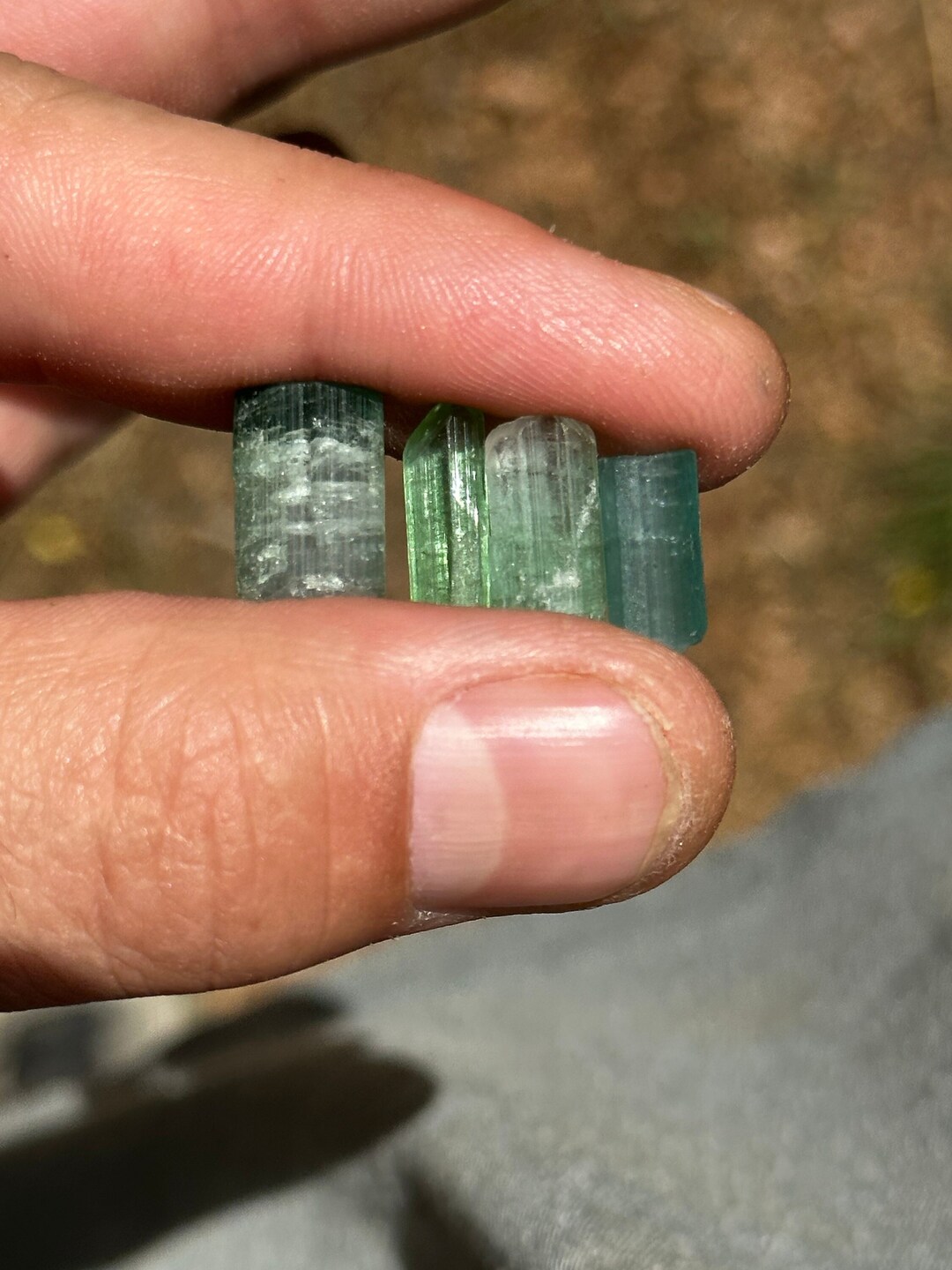 4 Piece Blue and Watermelon Color Tourmaline Lot , 5.4 Grams.paprok ...