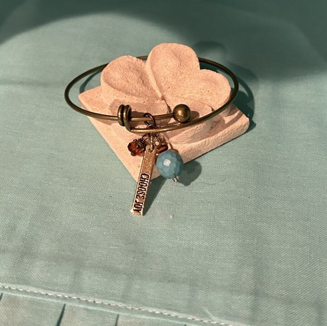 Choose Joy Charm Bracelet, Choose Joy Dangle Bracelet, Turquoise ...