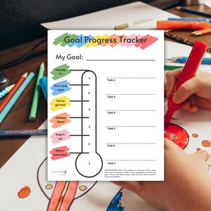 Kids Goal Thermometer Tracker: Printable Reward Chart (PDF Download) - Etsy