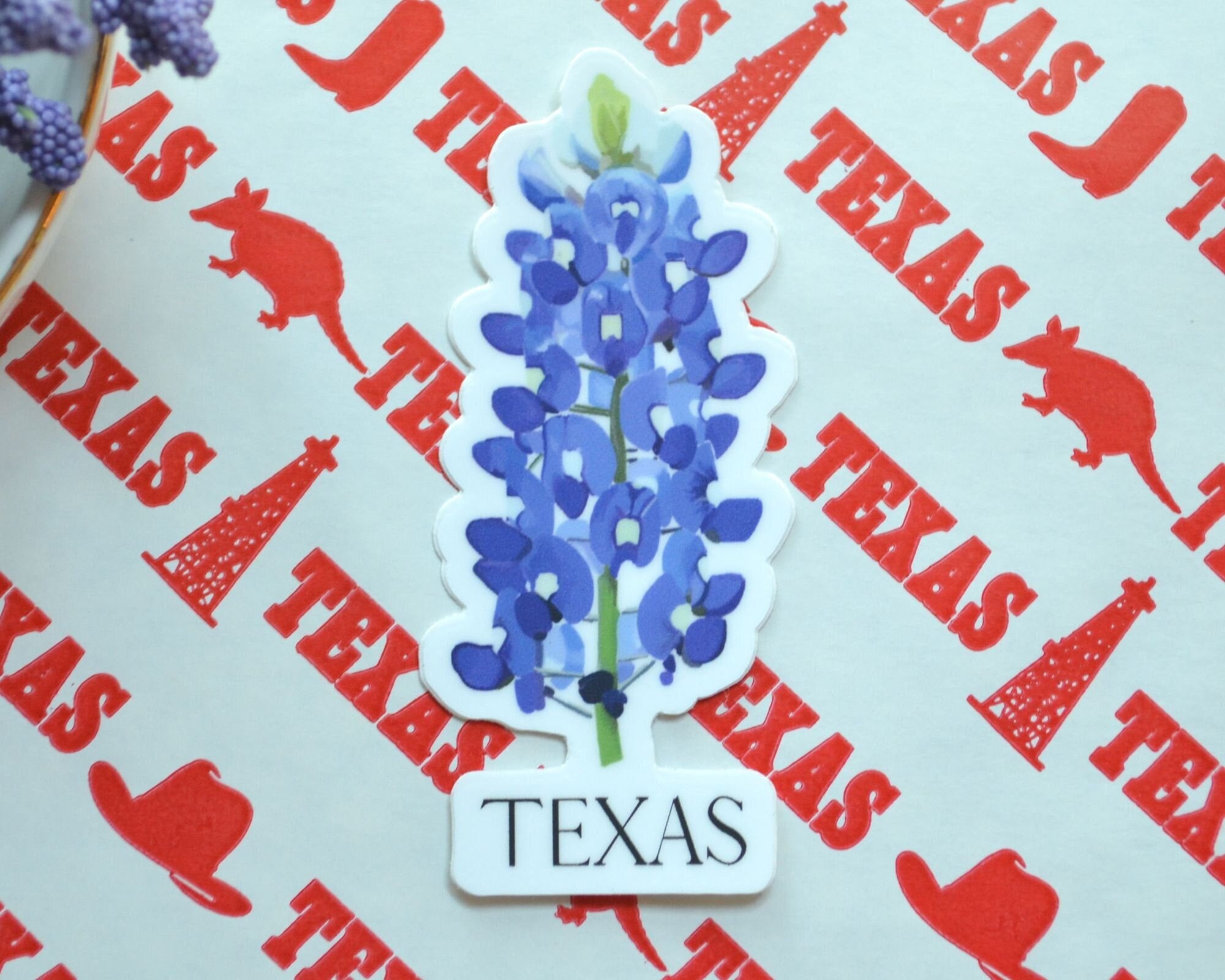 Texas Bluebonnet Vinyl Sticker Texas State Flower Decal - Etsy