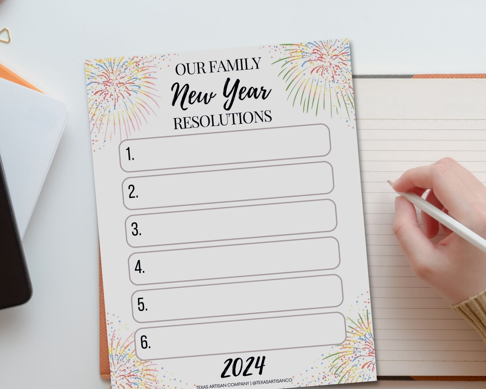 Family New Year Resolutions 2024 PDF Instant Download, Family Goals ...
