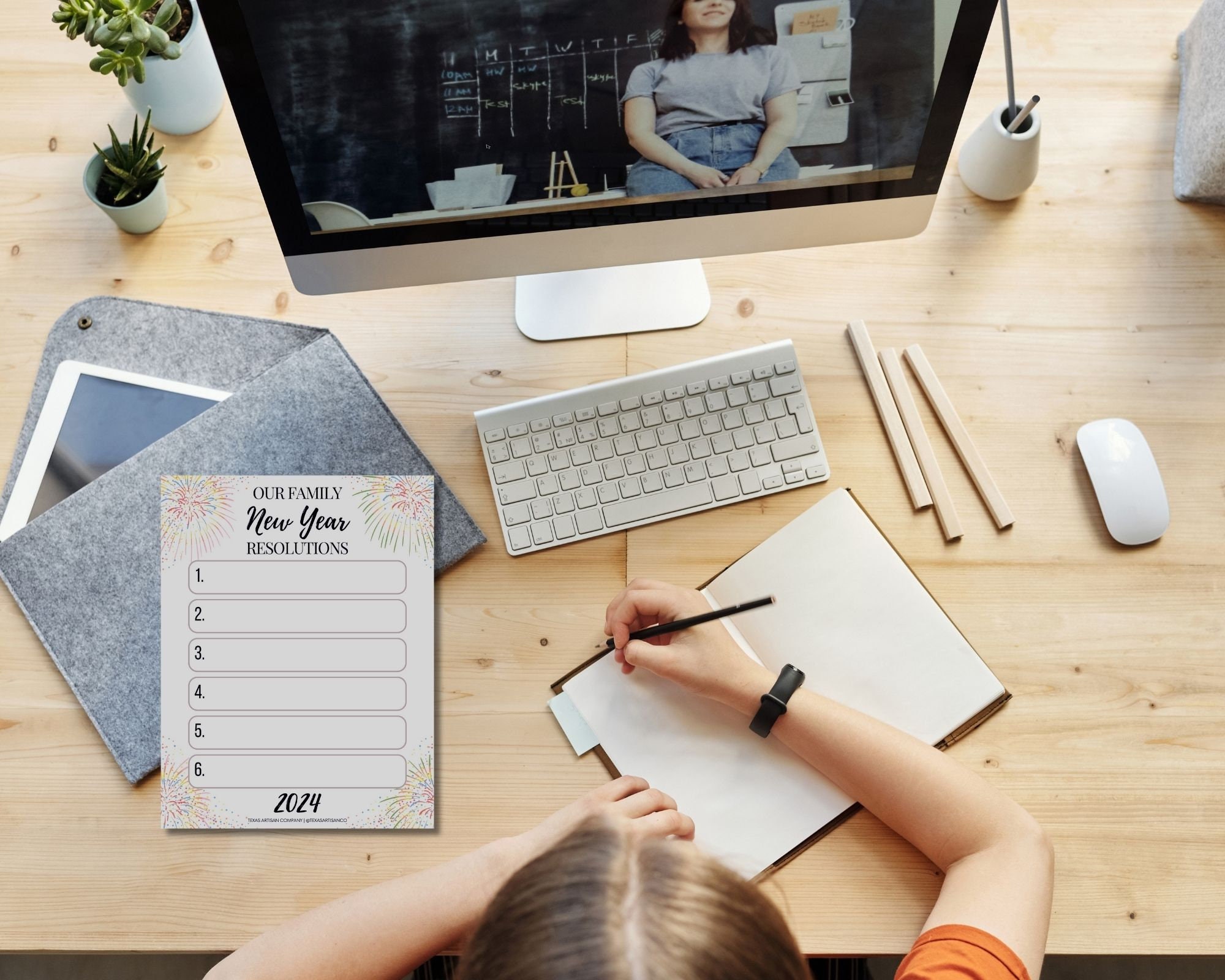 Family New Year Resolutions 2024 PDF Instant Download, Family Goals ...