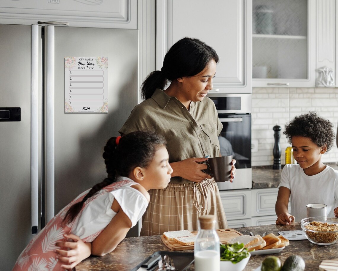 Family New Year Resolutions 2024 PDF Instant Download, Family Goals ...