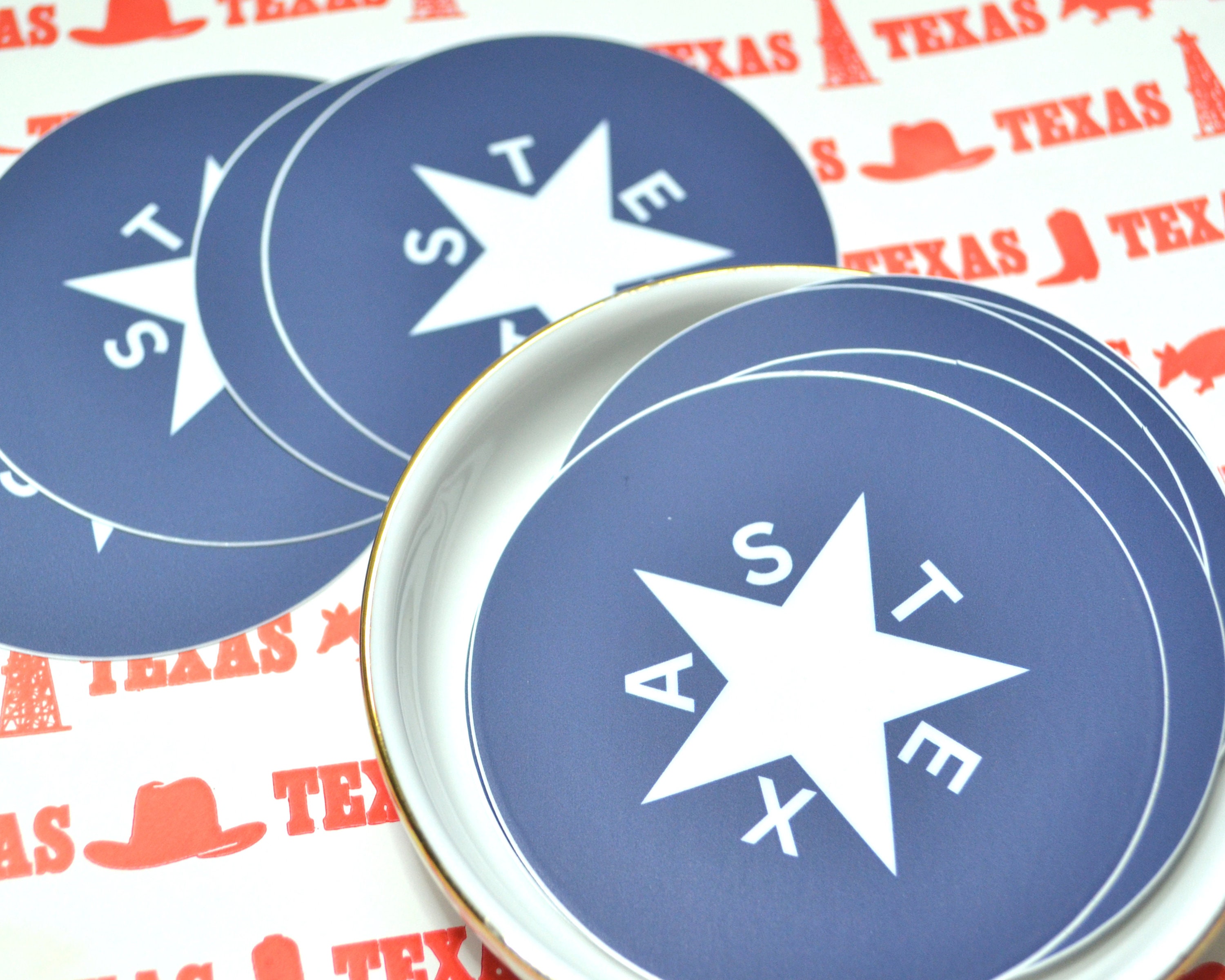De Zavala Texas Flag Circle Sticker, Texas Flag 1836, Texas Star Blue ...