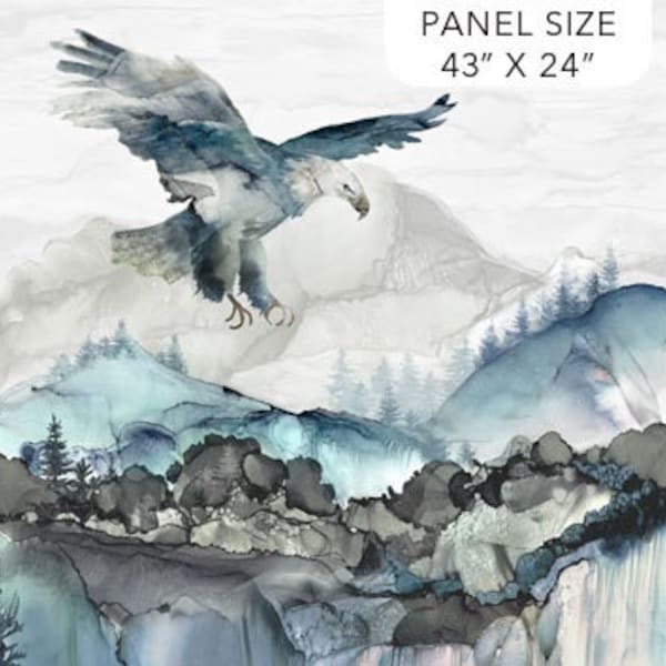 Mountain Scene Fabric Panel - Etsy