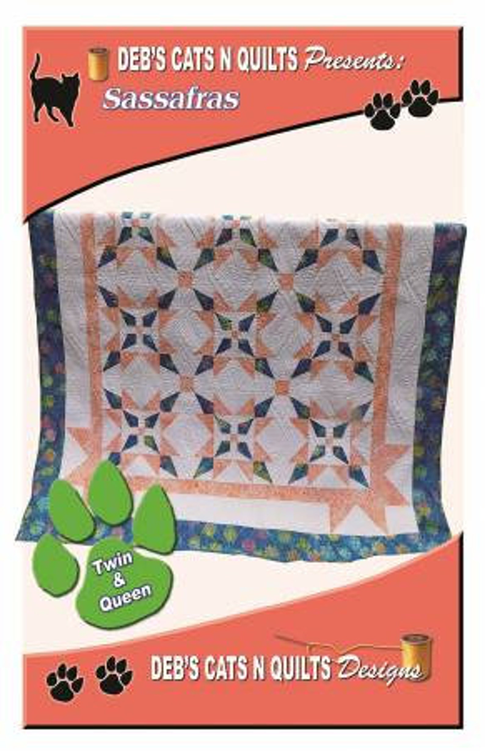 Sassafras Kitty Cornered Quilt Pattern Two Sizes 60 X - Etsy UK