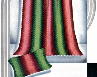 Amazing Pyramid Afghan Pattern Retyped Large Print Vintage | Etsy