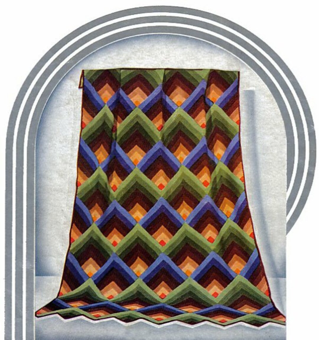 Amazing Pyramid Afghan Pattern Retyped Large Print Vintage Pattern PDF ...