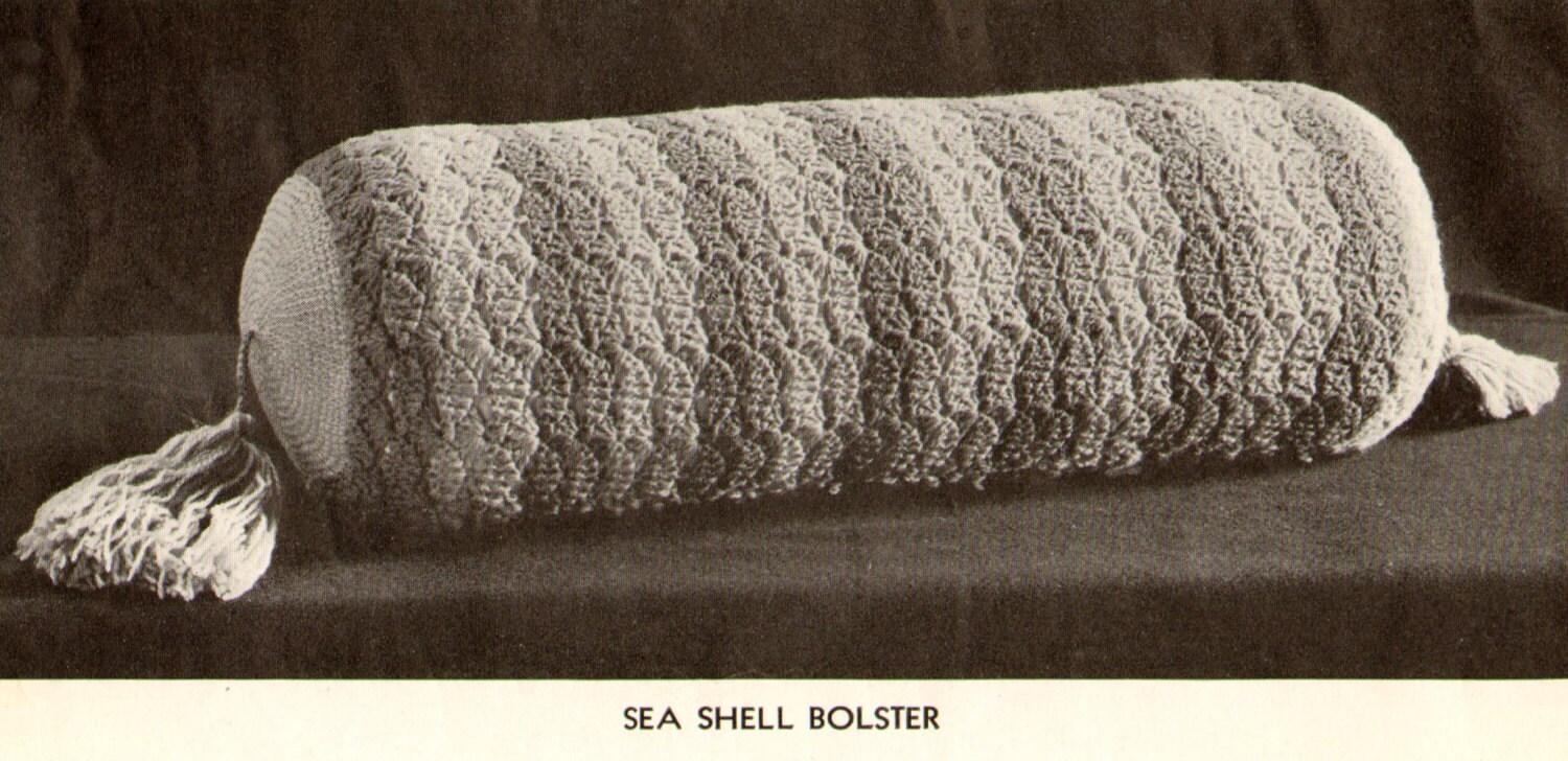 Fabulous Sea Shell Afghan and Pillow Pattern Retyped Large Print ...