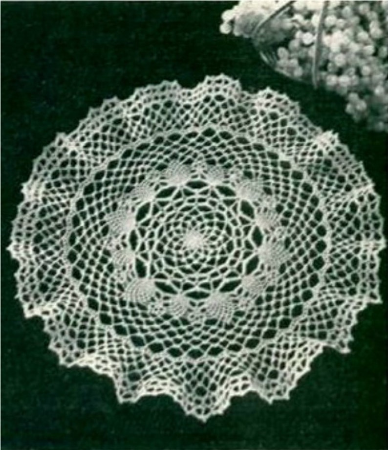 Small Pineapple Ruffle Doily Pattern Retyped Large Print - Etsy