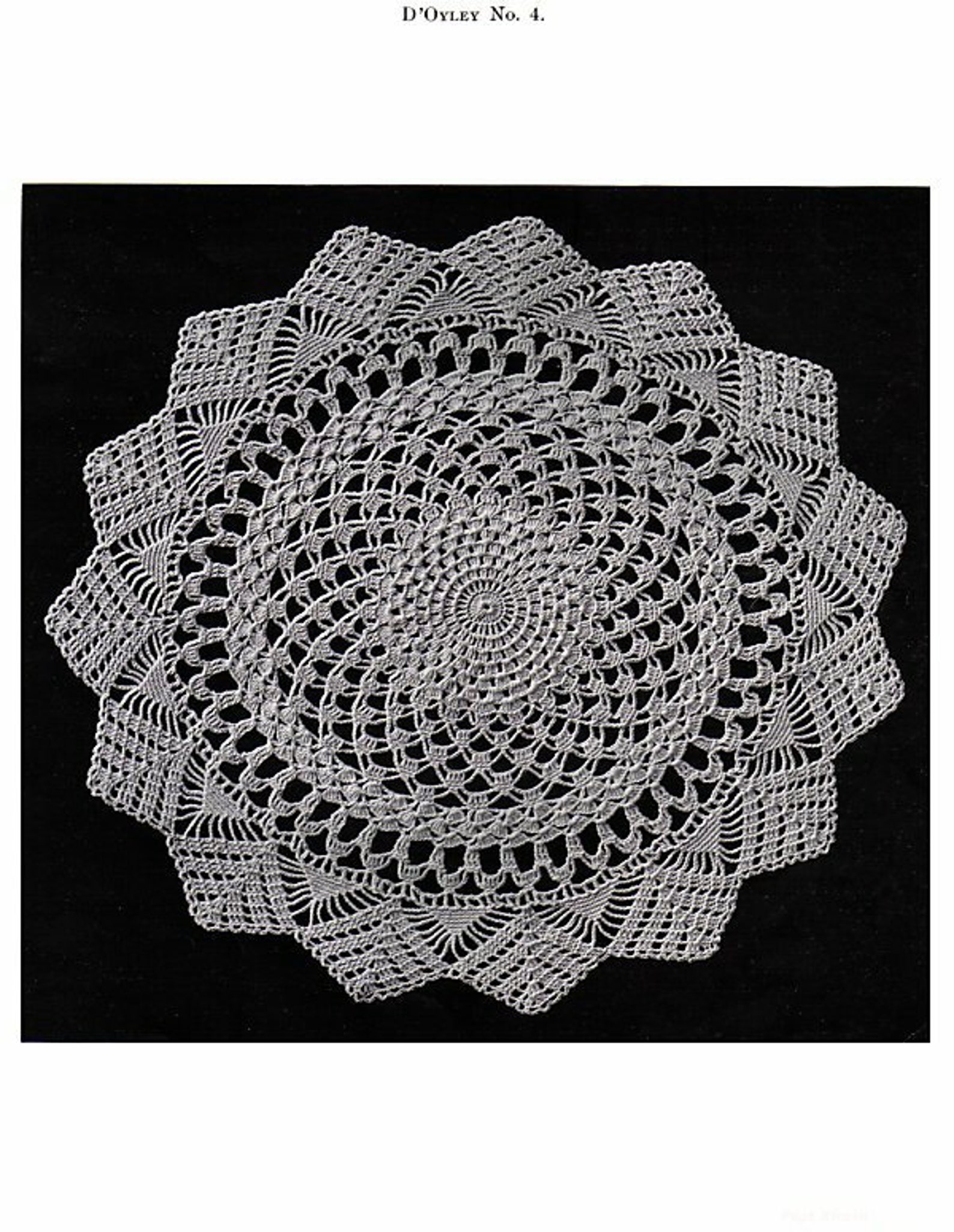 Superb Antique Doily Pattern 1914 D'oyley Pattern PDF # BOD-4 - Etsy
