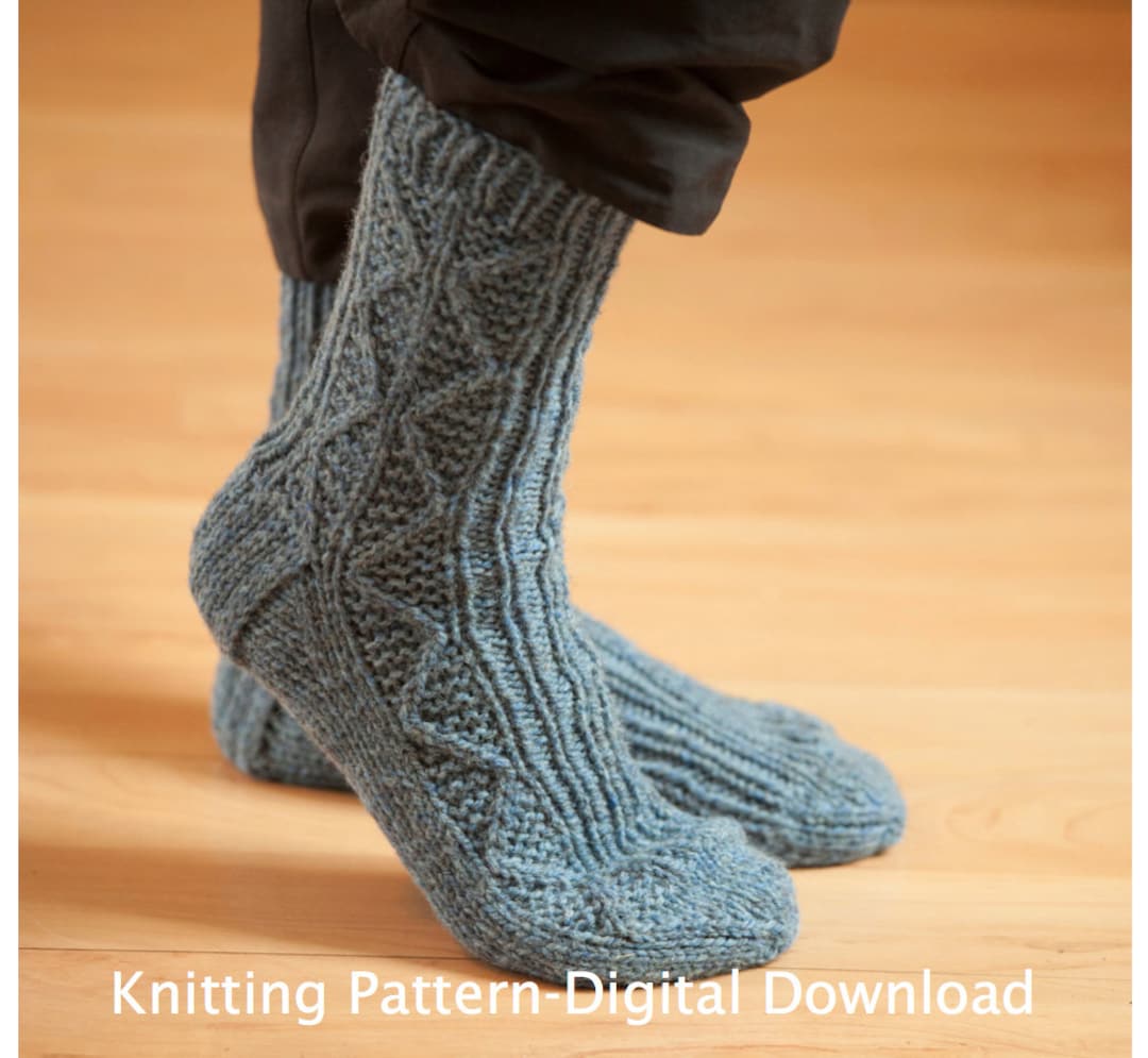 Sock Knitting Pattern PDF, Knitted Socks Pattern, Knit Socks Knitting ...