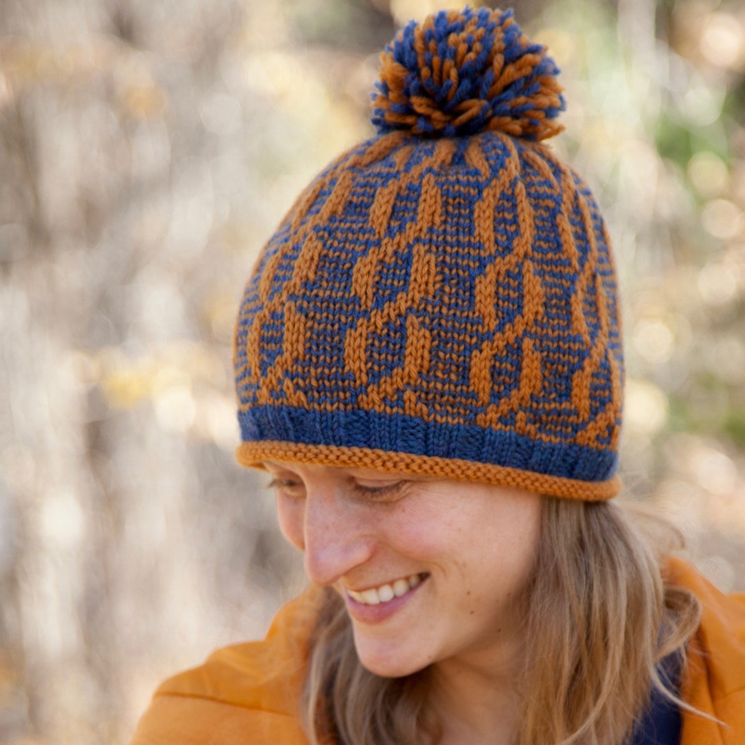 Top-down Hat Pattern PDF, Knitting Pattern, Knitted Hat, Women's Hat ...