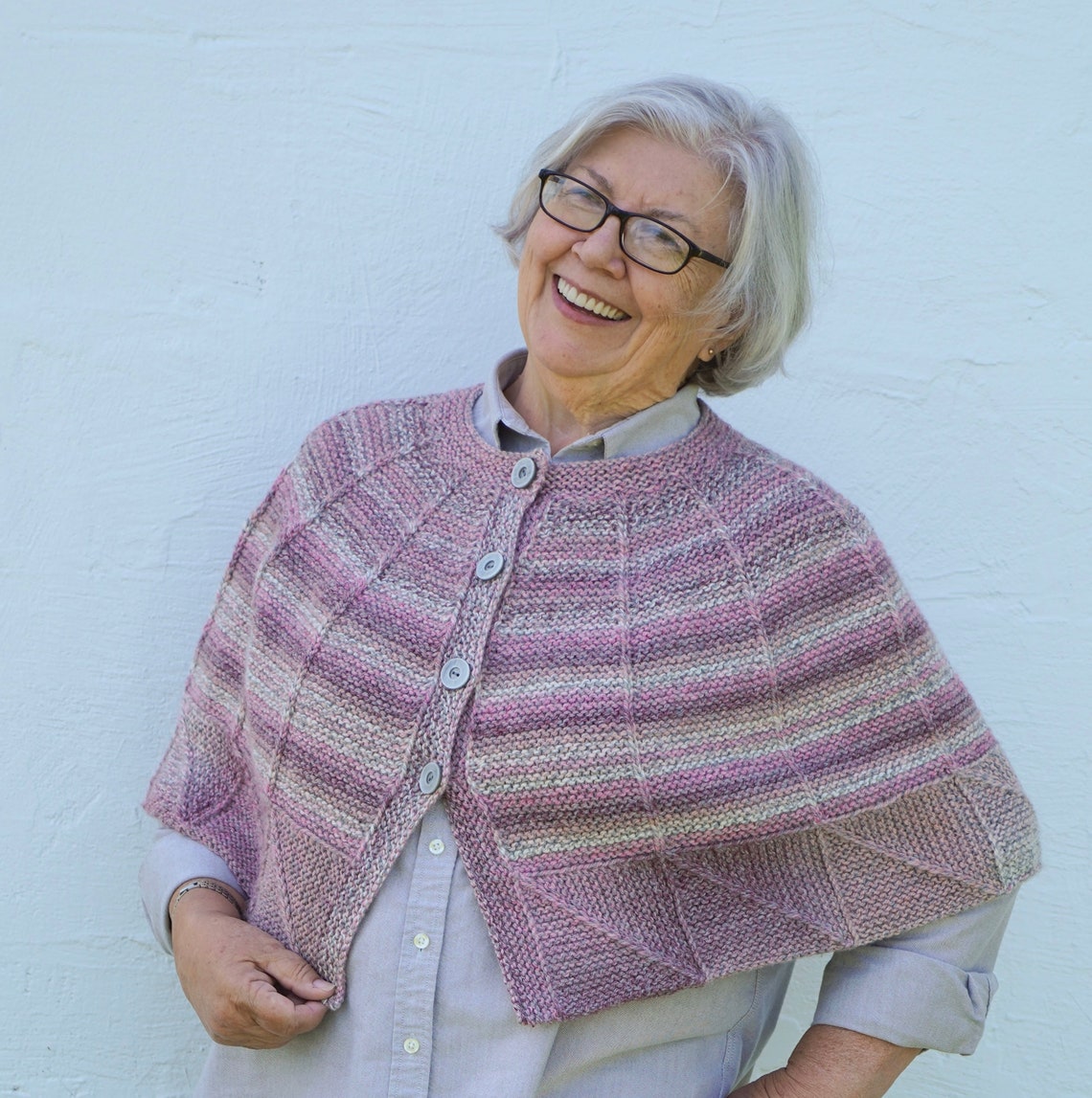 Cape Knitting Pattern PDF Seamless Knitted Cape Pattern | Etsy