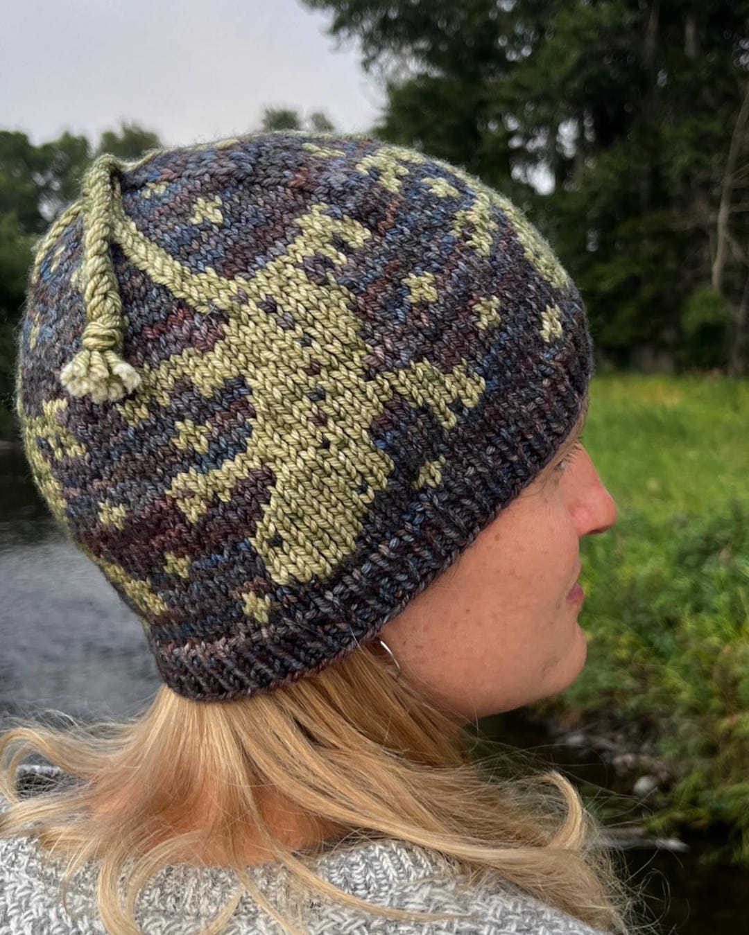 Gecko Hat Knitting Pattern, Stranded Knitting, Womans Knit Hat Pattern ...