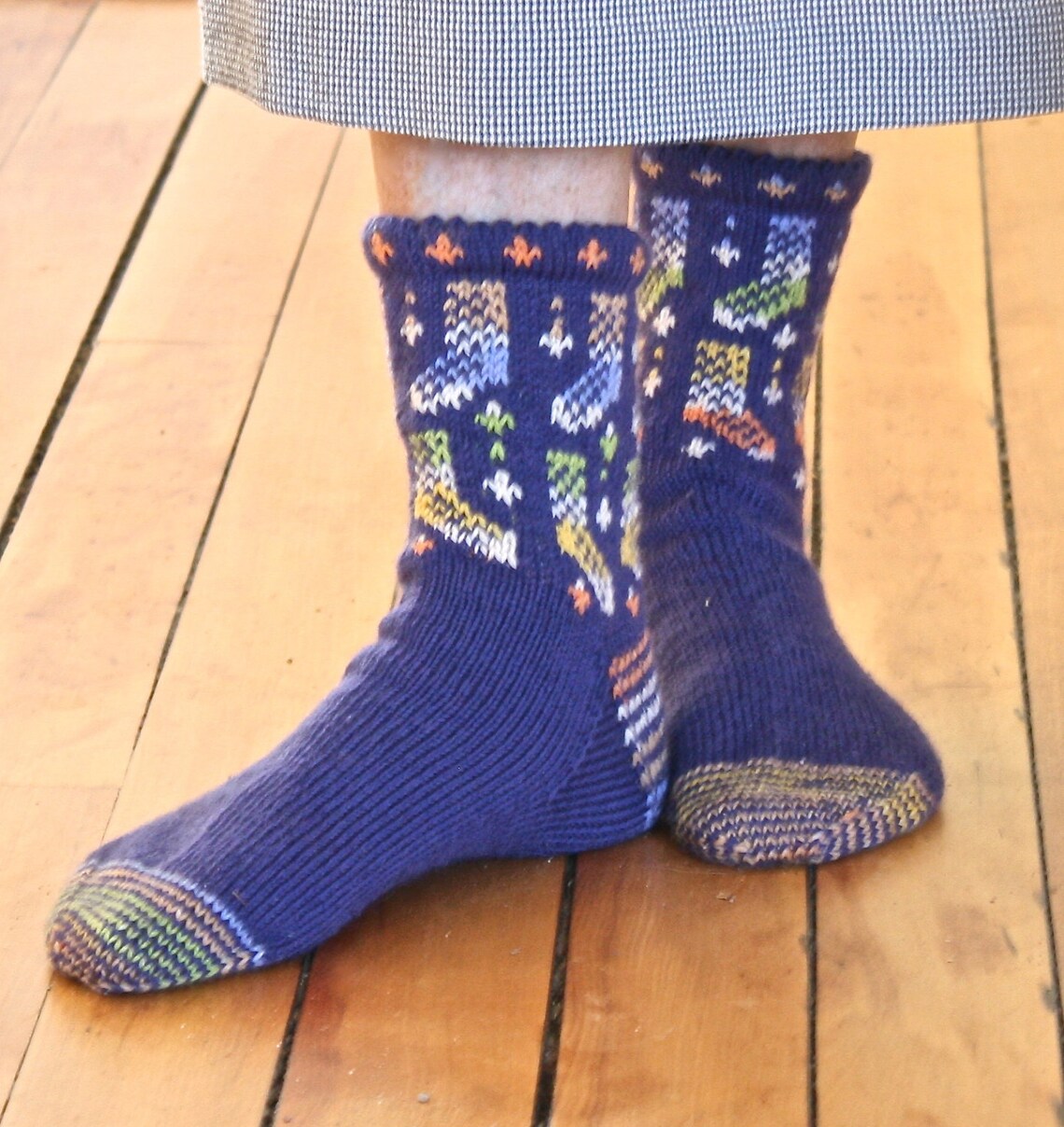 Sock Knitting Pattern, PDF, Stranded Knitting Sock Pattern, Colorwork ...