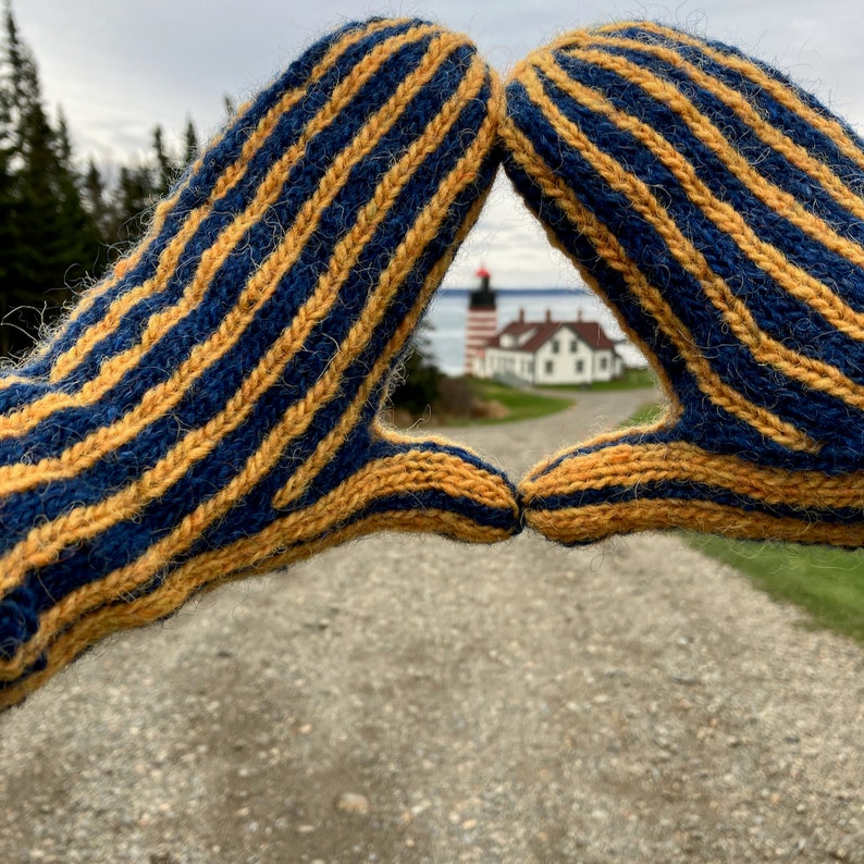 Mitten Knitting Pattern Pdf, Stranded Knit Mittens, Womens Knit Pattern ...