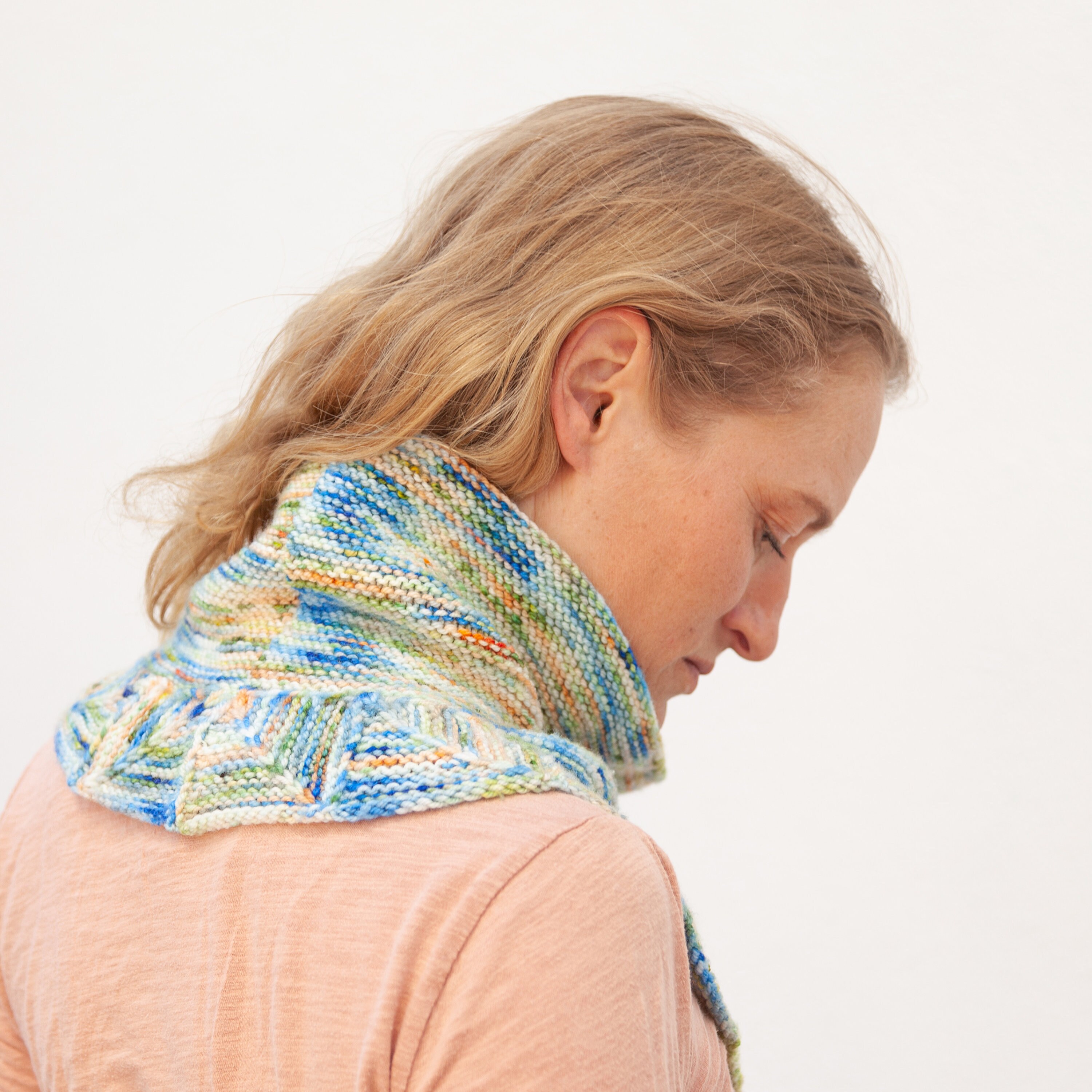 Mitered Square Cowl Knitting Pattern, PDF, Bandana Style Knitted Cowl ...