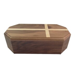 Premium Walnut Urn With Maple Cross. - Etsy