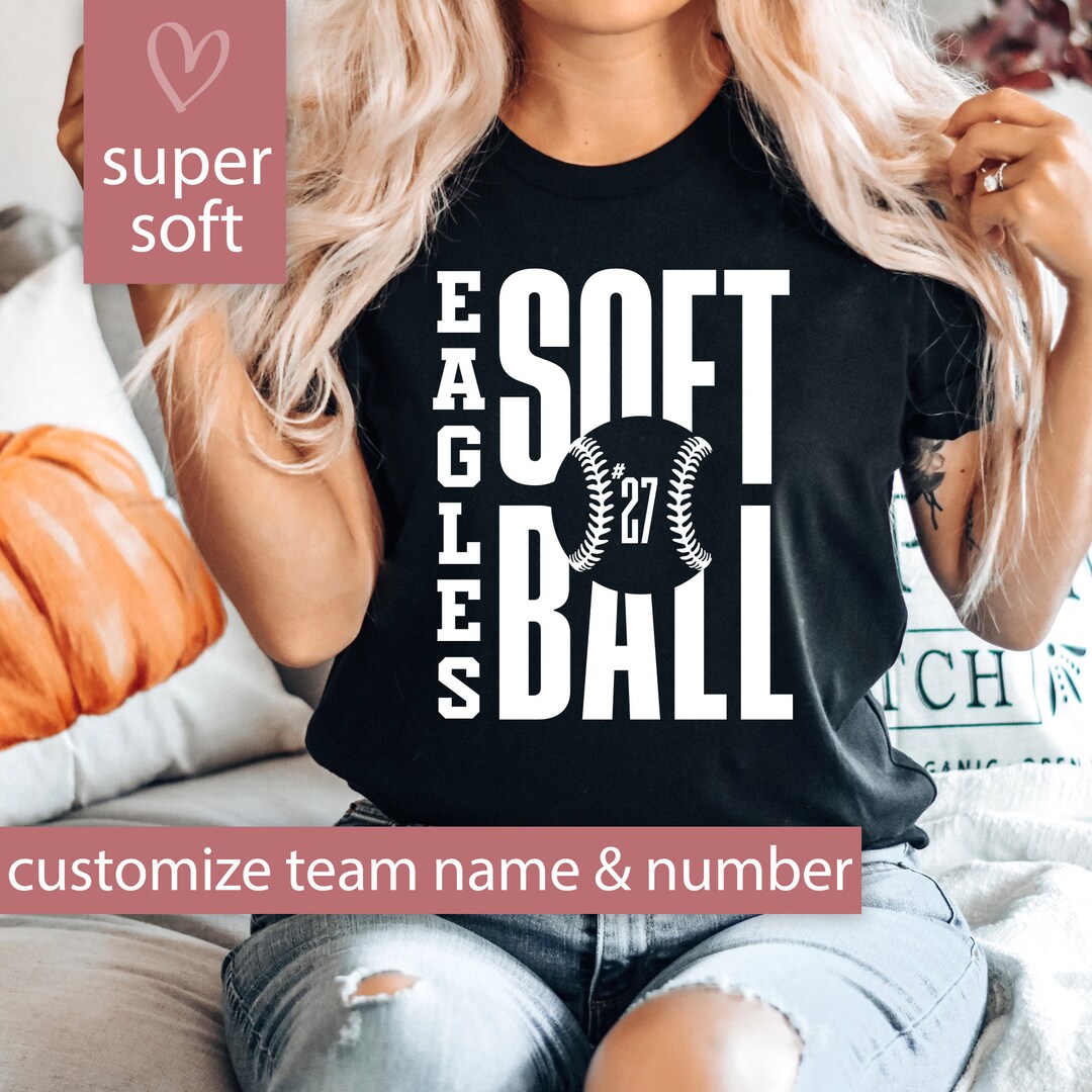 Custom Softball Shirt for Women, Softball Mom Tshirt for Softball Game ...