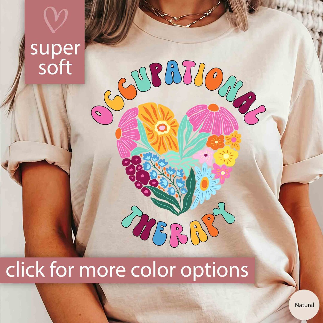 Occupational Therapy Shirt for Women, Boho OT Tshirt Therapist Gift for ...