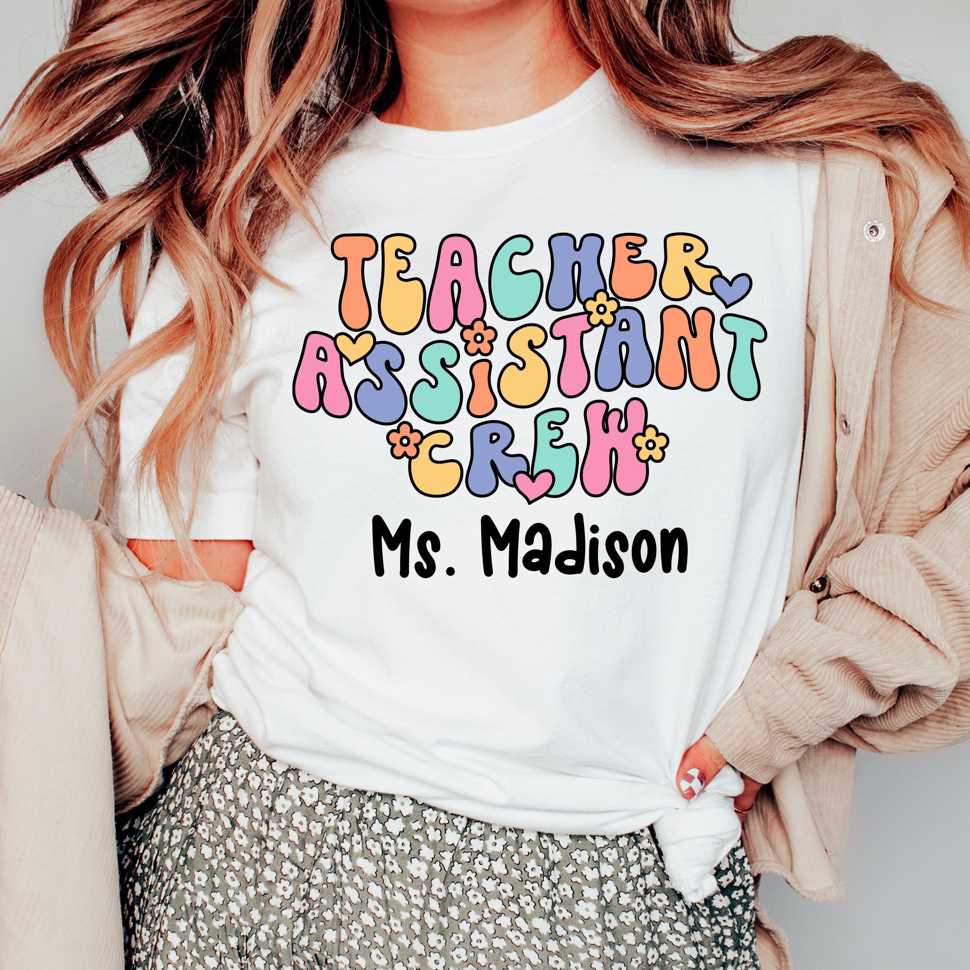 Teacher Assistant Shirt, Custom Teacher Shirt for Teacher Assistant T ...