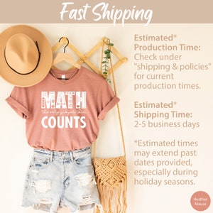 Math Teacher Shirt, Math the Only Subject That Counts Tshirt, Math ...