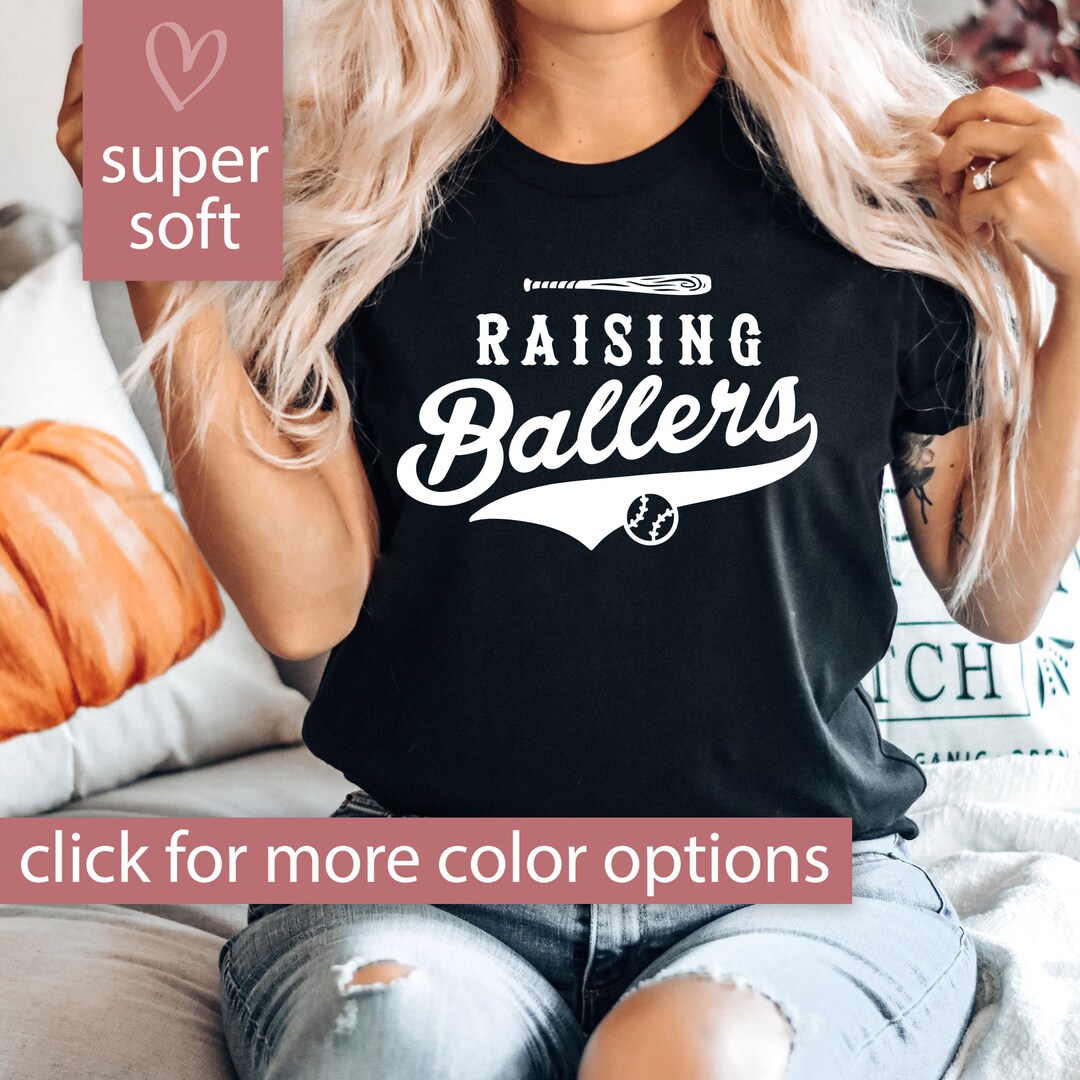 Raising Ballers Shirt for Baseball Mom, Baseball Tshirt for Women for ...