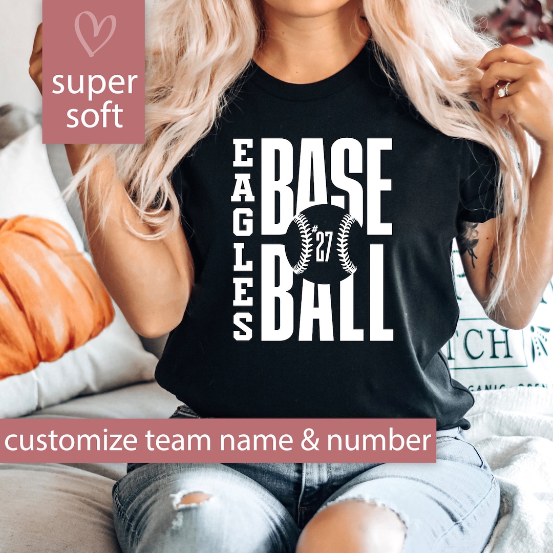 Custom Baseball Shirt for Women, Baseball Mom Tshirt for Baseball Game ...
