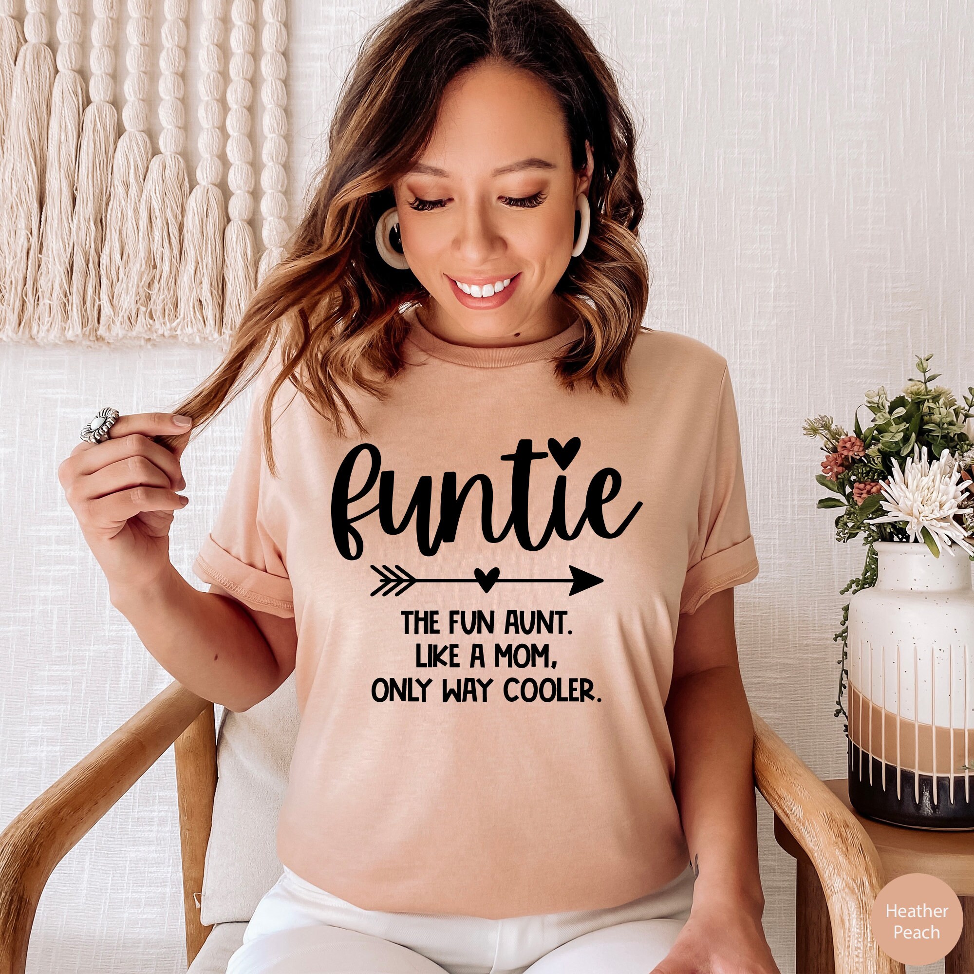 Funtie Definition Shirt for Aunt, Funny Aunt Shirt for Women for ...
