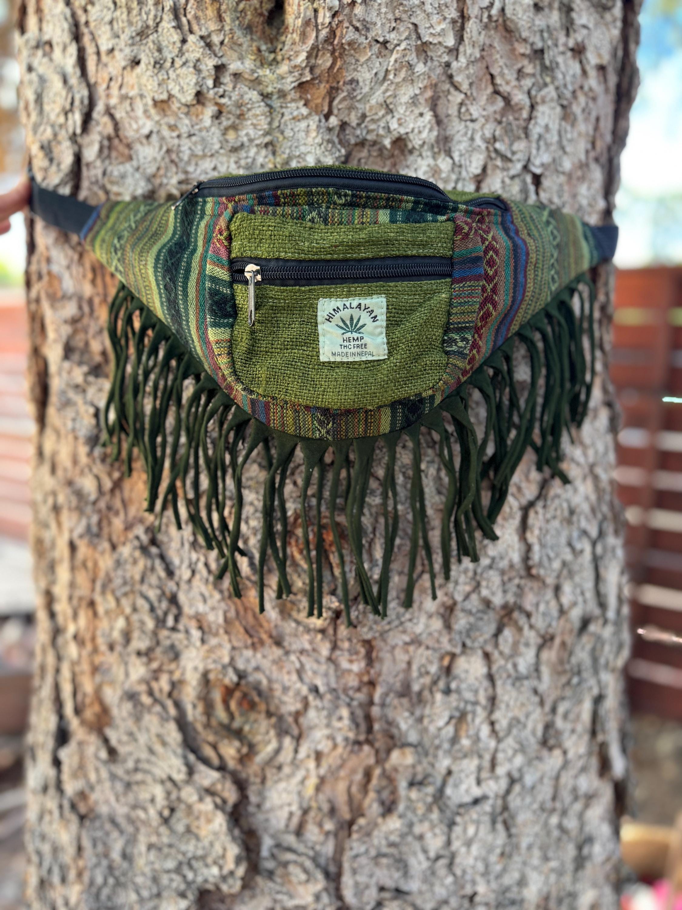 Hemp Cotton Fringe Fanny Pack: Stonewashed Travel Belt Bag - Etsy