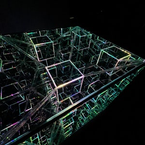 Tesseract Hypercube Infinity Mirror Art Sculpture in Stock Now - Etsy ...