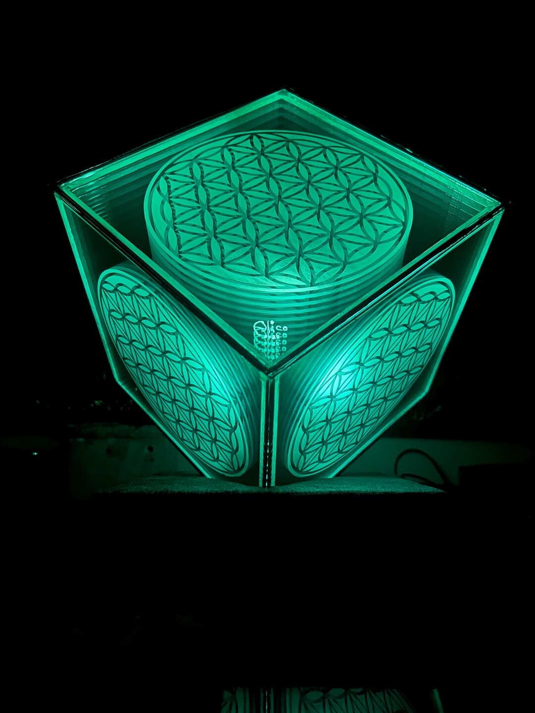 Flower of Life Matrix Cube Infinity Mirror Sculpture - Etsy