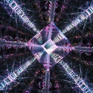 Hyper Tesseract 5D Hypercube Infinity Mirror Art Sculpture 27" - Made ...