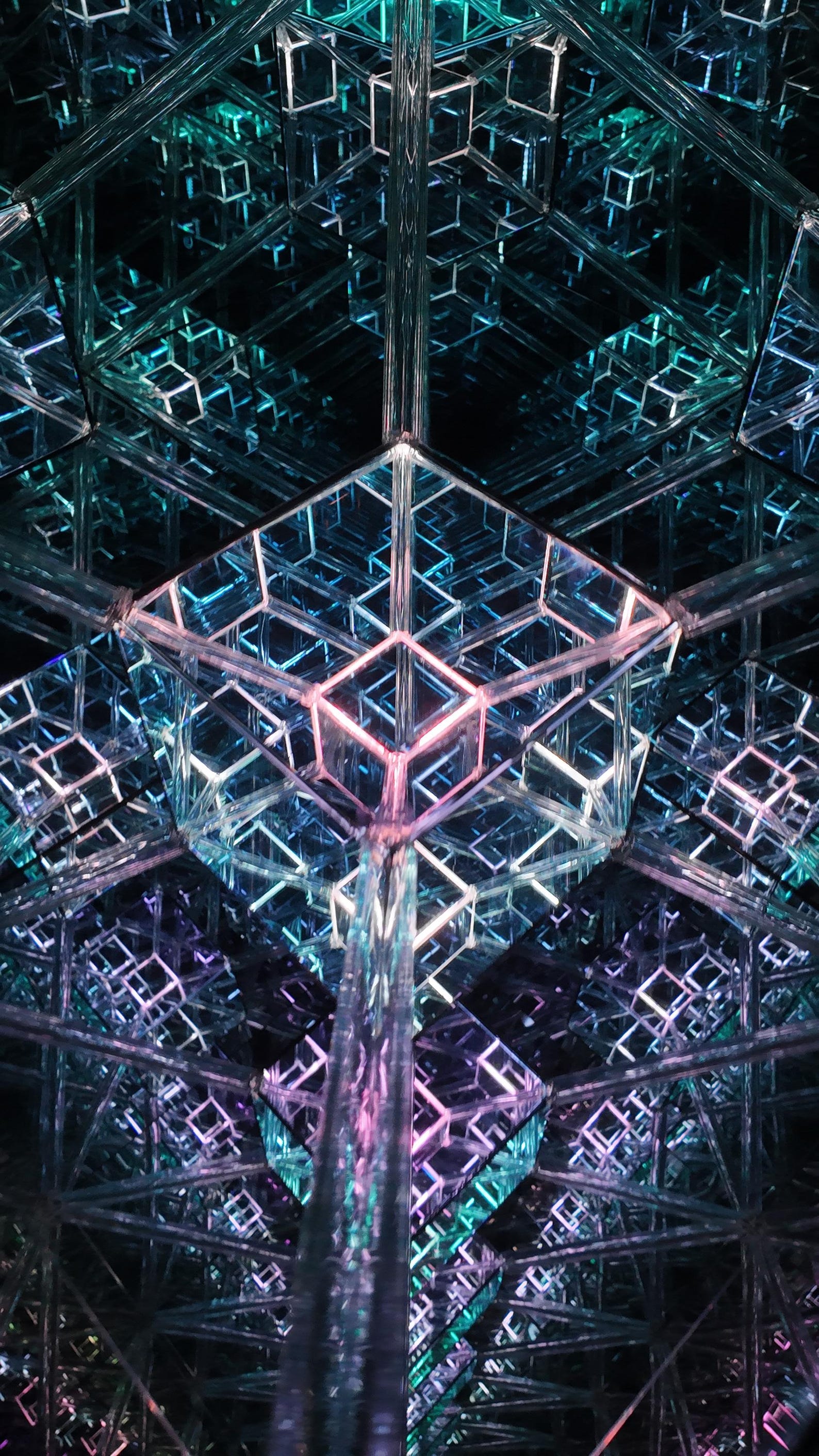 Hyper Tesseract 5D Hypercube Infinity Mirror Art Sculpture 27" - Made ...
