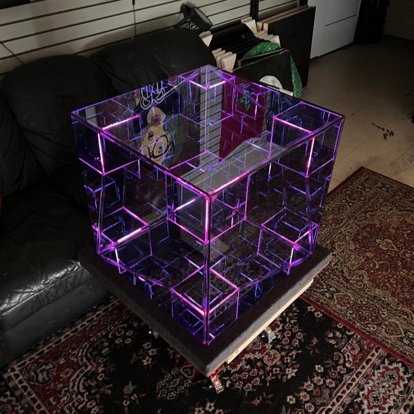 Tesseract Hypercube Infinity Mirror Art Sculpture Made to Order - Etsy ...