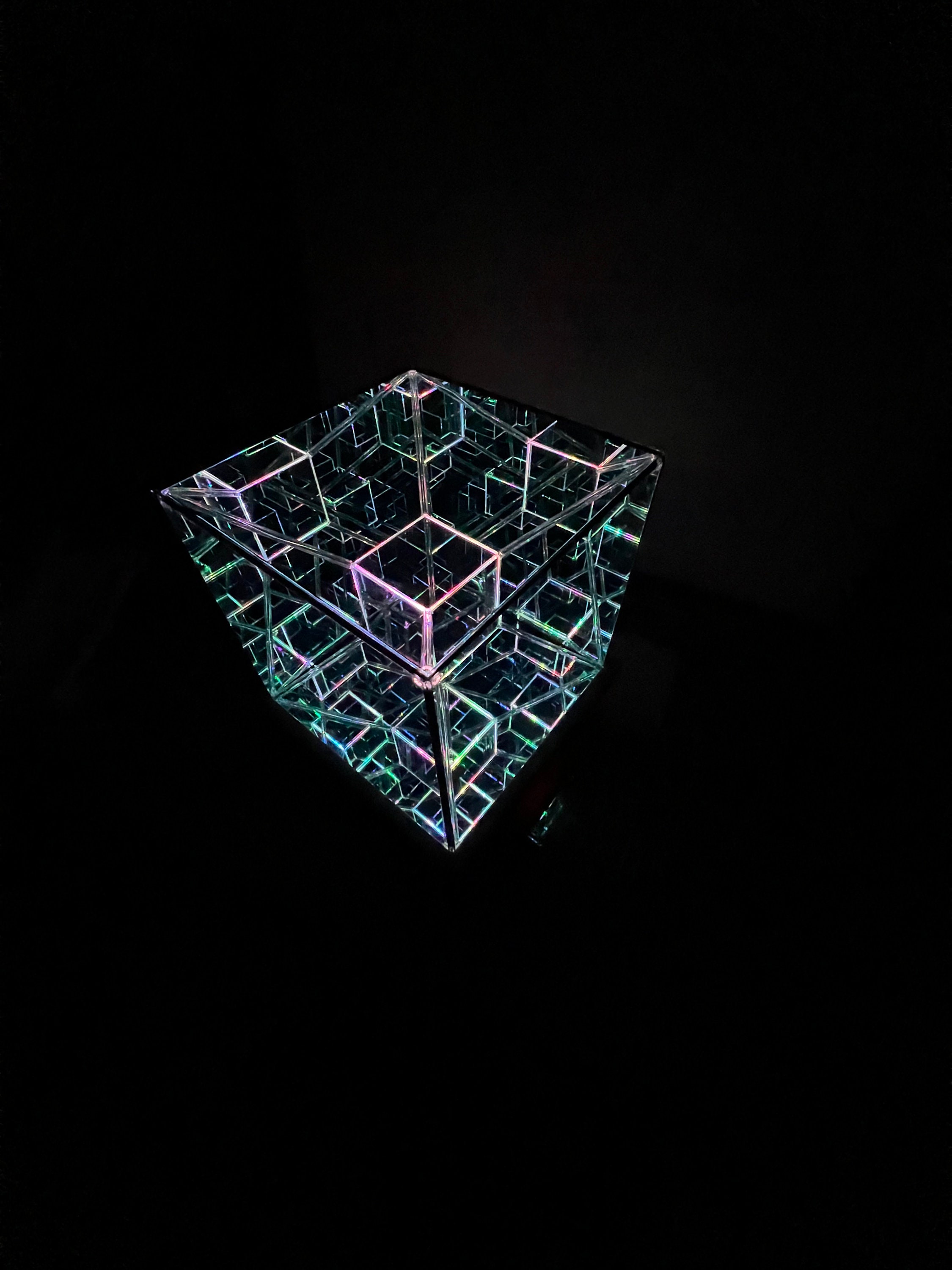Tesseract Hypercube Infinity Mirror Art Sculpture In Stock - Etsy 日本