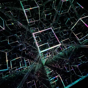 Tesseract Hypercube Infinity Mirror Art Sculpture in Stock Now - Etsy ...