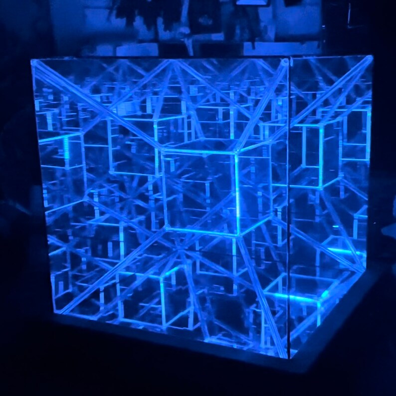 Big Tesseract Hypercube Infinity Mirror Art Sculpture in Stock - Etsy