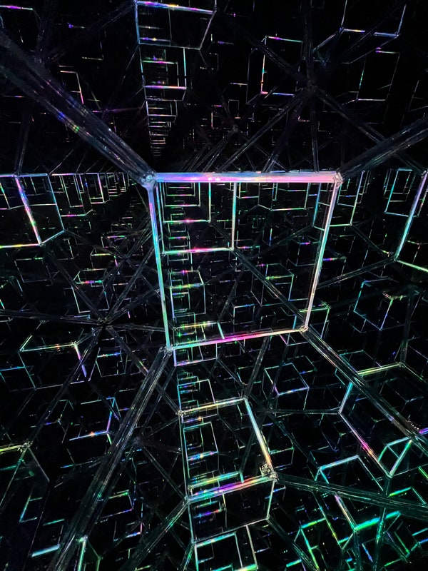 Tesseract Hypercube Infinity Mirror Art Sculpture Made To Order Etsy