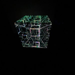 Tesseract Hypercube Infinity Mirror Art Sculpture in Stock Now - Etsy ...