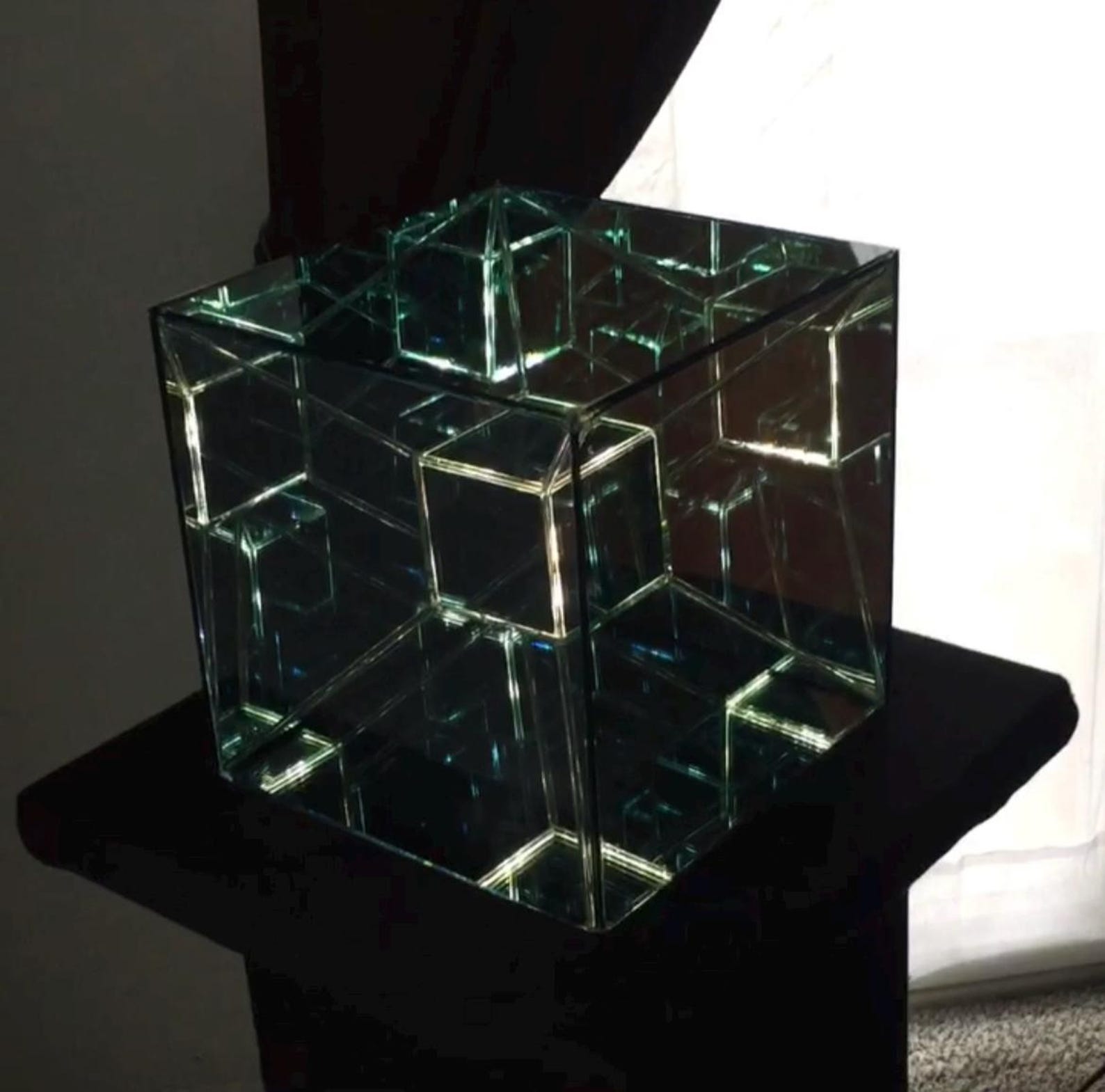 SALE- 24" Custom Tesseract Hypercube Infinity Mirror Art Sculpture ...