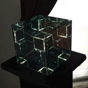 SALE- 24" Custom Tesseract Hypercube Infinity Mirror Art Sculpture ...