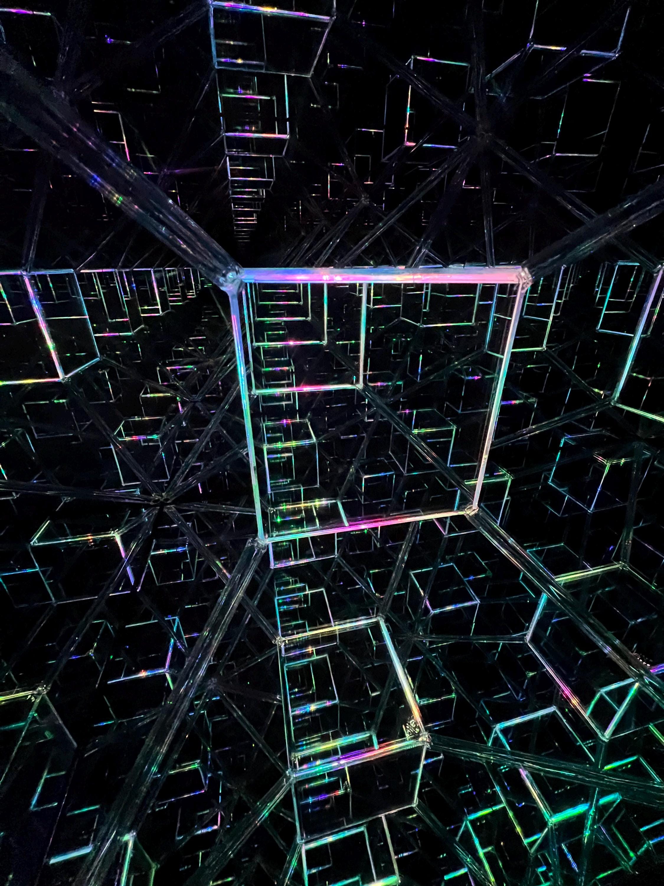 SALE- 24" Custom Tesseract Hypercube Infinity Mirror Art Sculpture ...