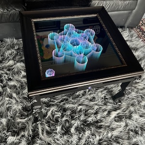 Infinity Mirror Coffee Table With Custom Metatrons Cube ON SALE - Etsy