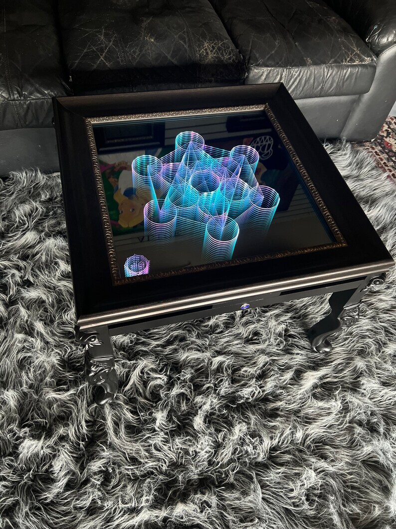 Infinity Mirror Coffee Table With Custom Metatrons Cube Sacred - Etsy