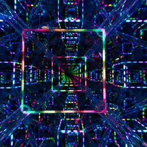 SALE- 24" Custom Tesseract Hypercube Infinity Mirror Art Sculpture ...