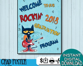 Pete the Cat Graduation Diploma or Certificate and matching | Etsy