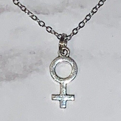 Statement Jewelry Gold Chain Necklace With Female Symbol or - Etsy